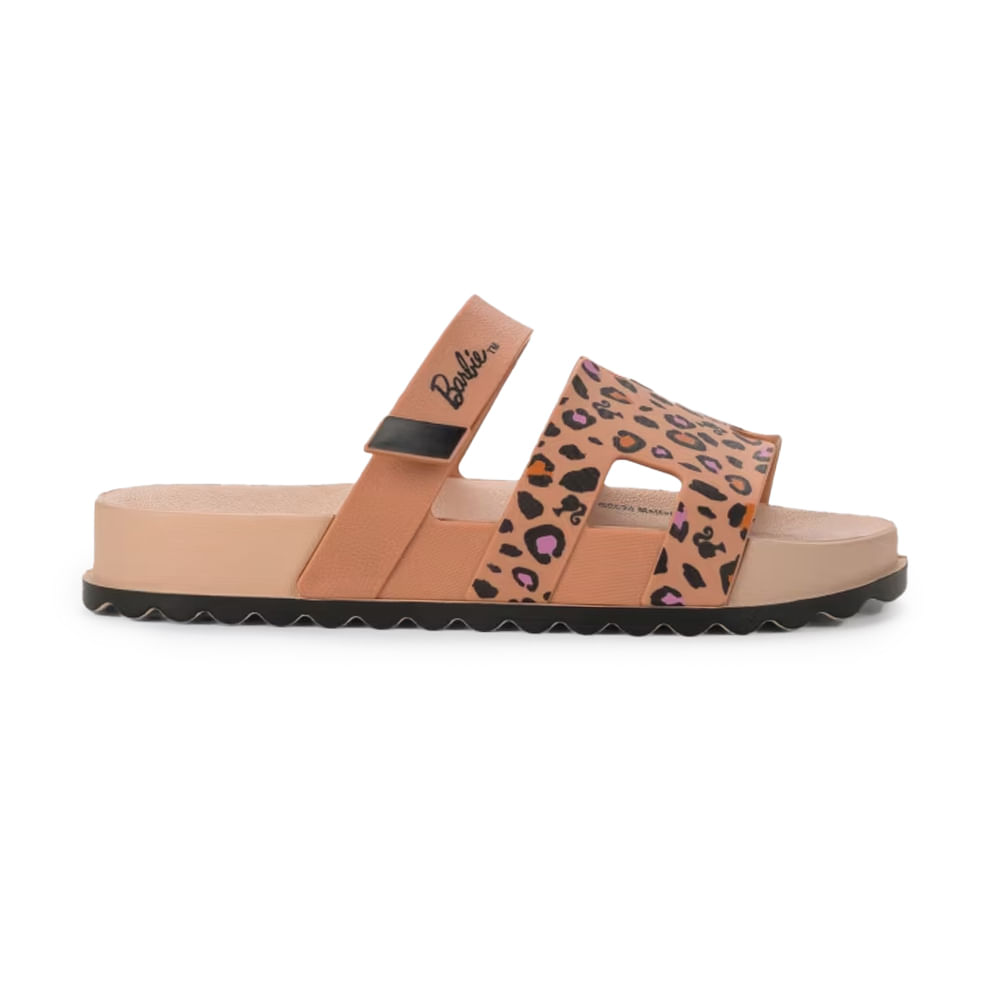 Sandália Slide Bege Grendene Barbie Glam Juvenil | Gaston