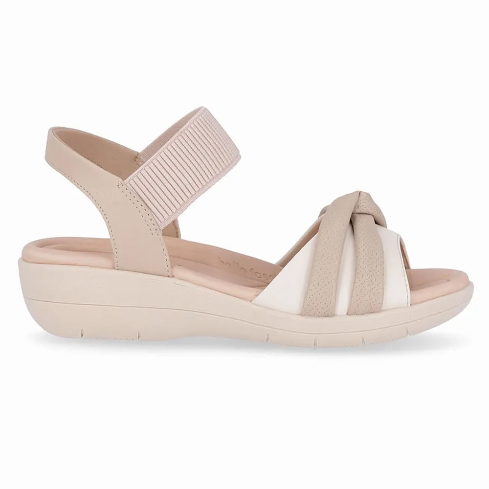 Sandália Papete Piccadilly Rosê Fascite Anabela Feminina | Gaston